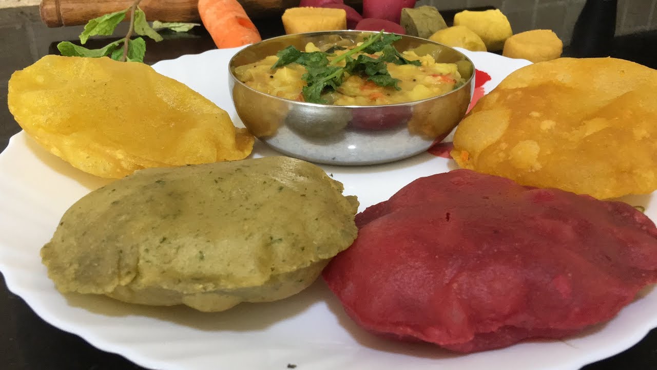 Multi-Color Poori with Natural Food Colors | Kids Recipes - YouTube