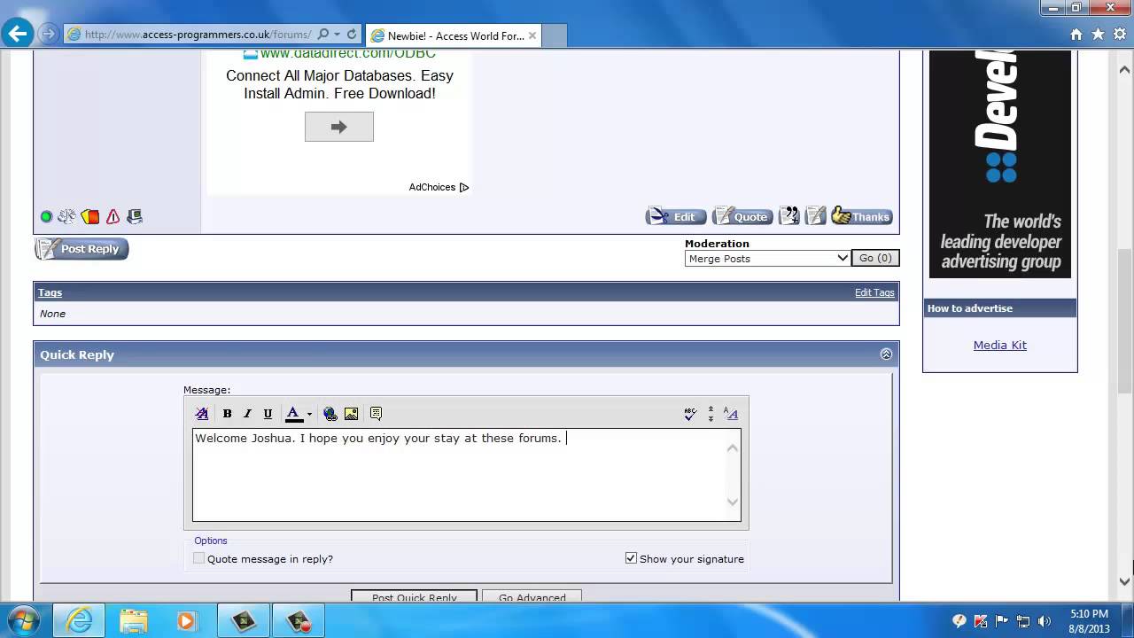 How to post a reply to an existing thread - YouTube