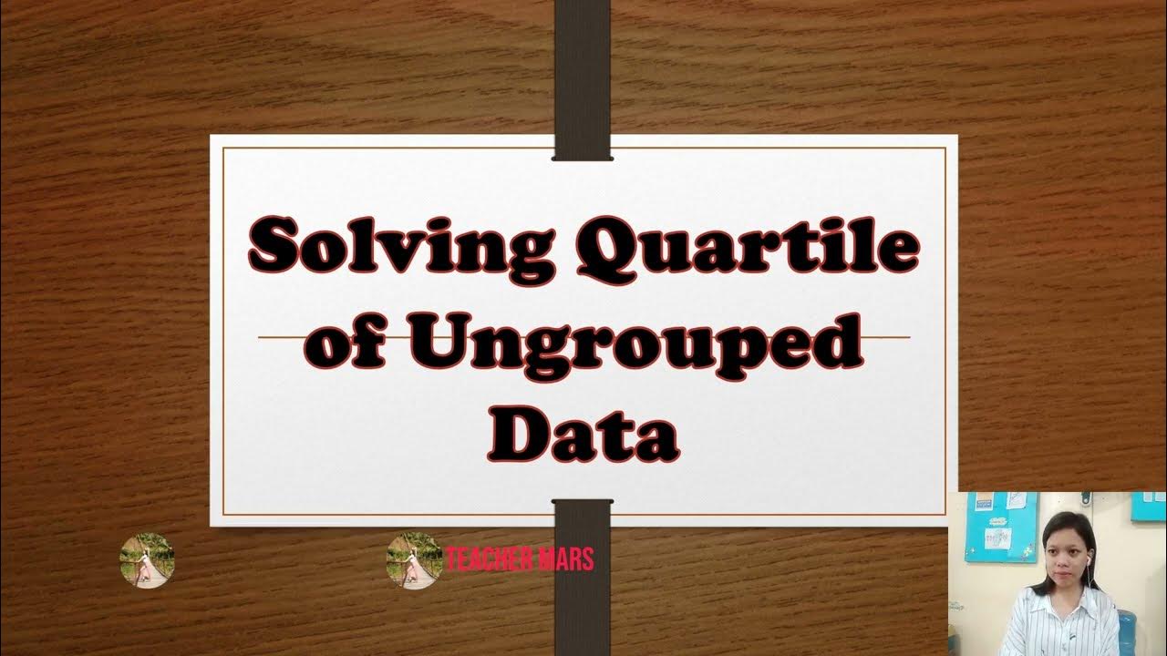 Solving quartile of ungrouped data - YouTube