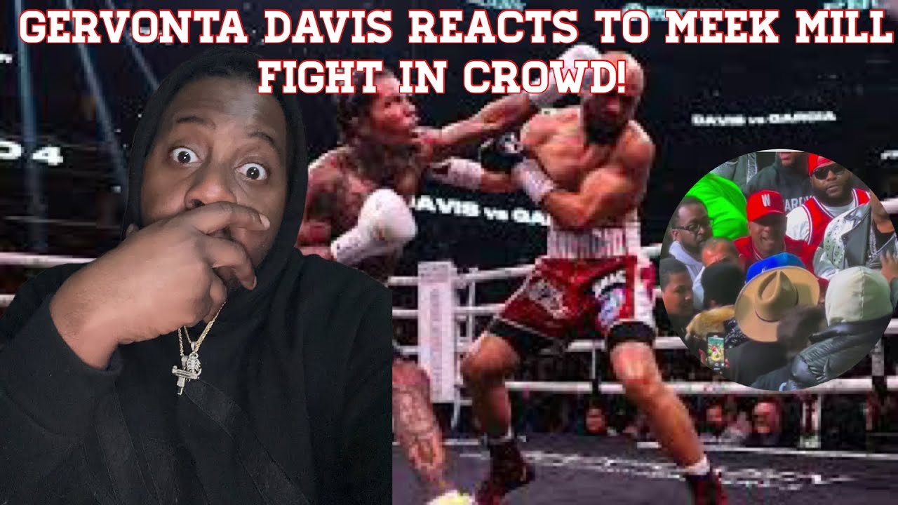 Gevonta Davis reacts to Meek Mill getting into fight at boxing event ...