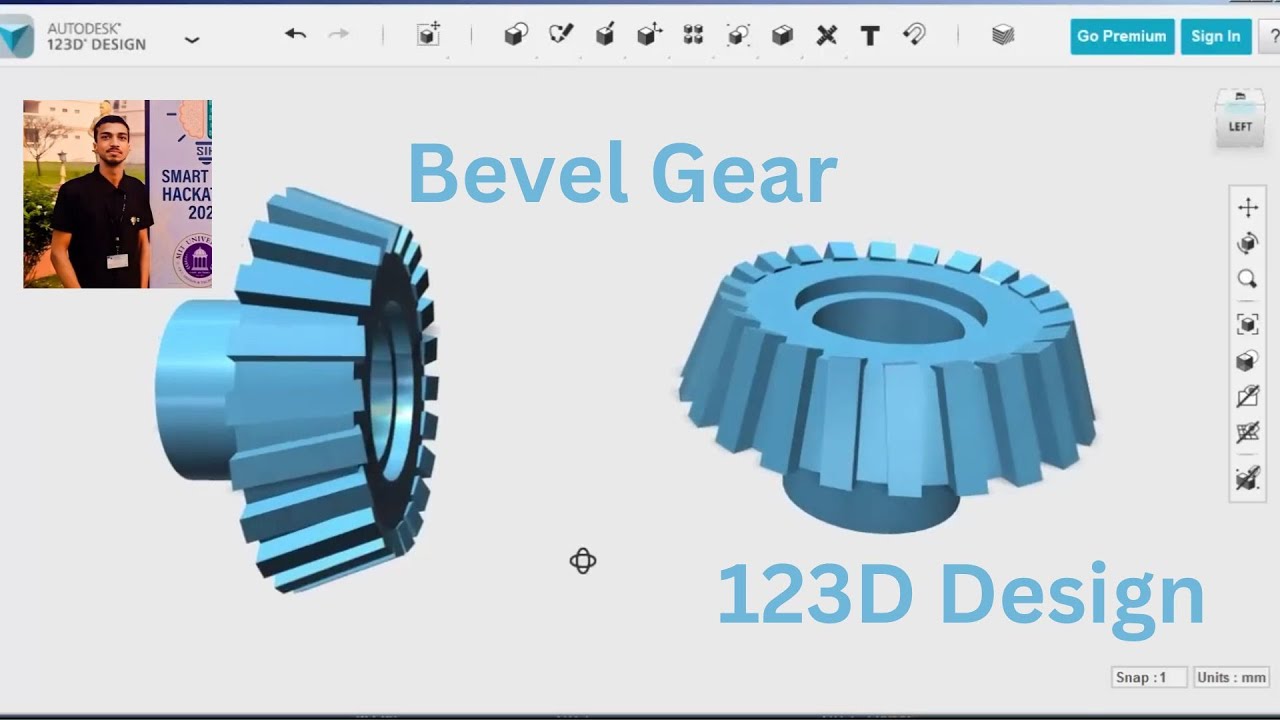 123D Design: Bevel Gear || 123 Design Tutorial 2024 || By AutoCAD ...