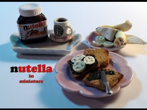 DIY: How To Make Miniature Nutella And Toast With Polymer Clay - YouTube