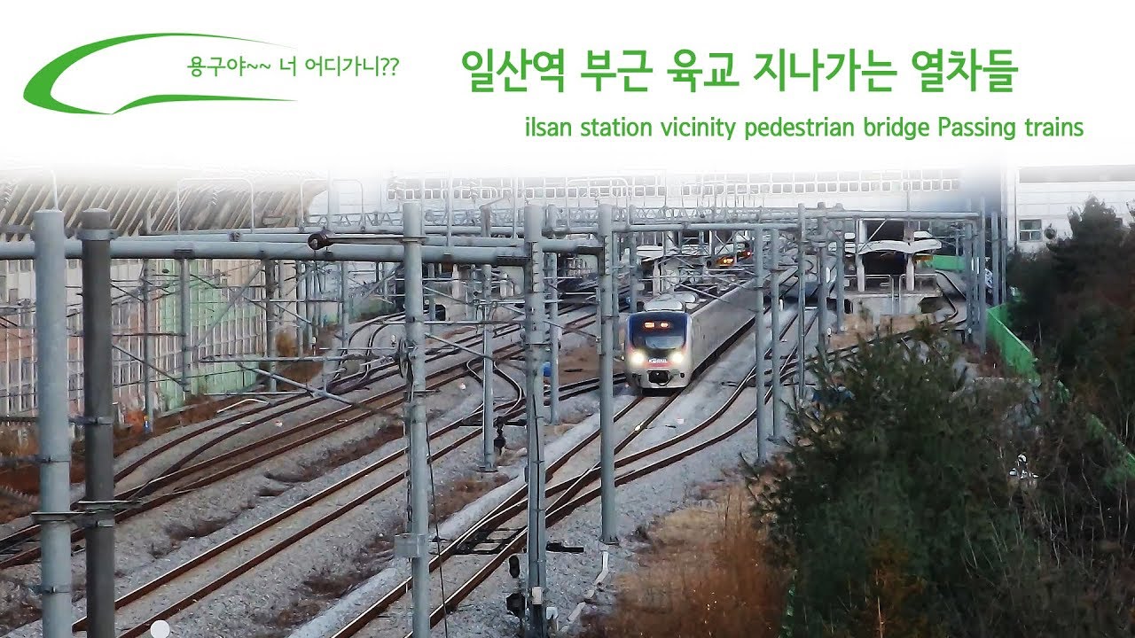 일산역 부근 육교 지나가는 열차들 / ilsan station vicinity pedestrian bridge Passing ...