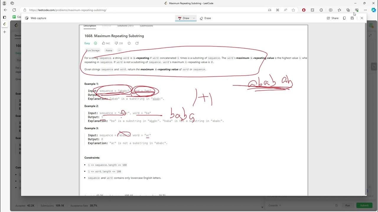 LeetCode 1668 | Maximum Repeating Substring | Java - YouTube