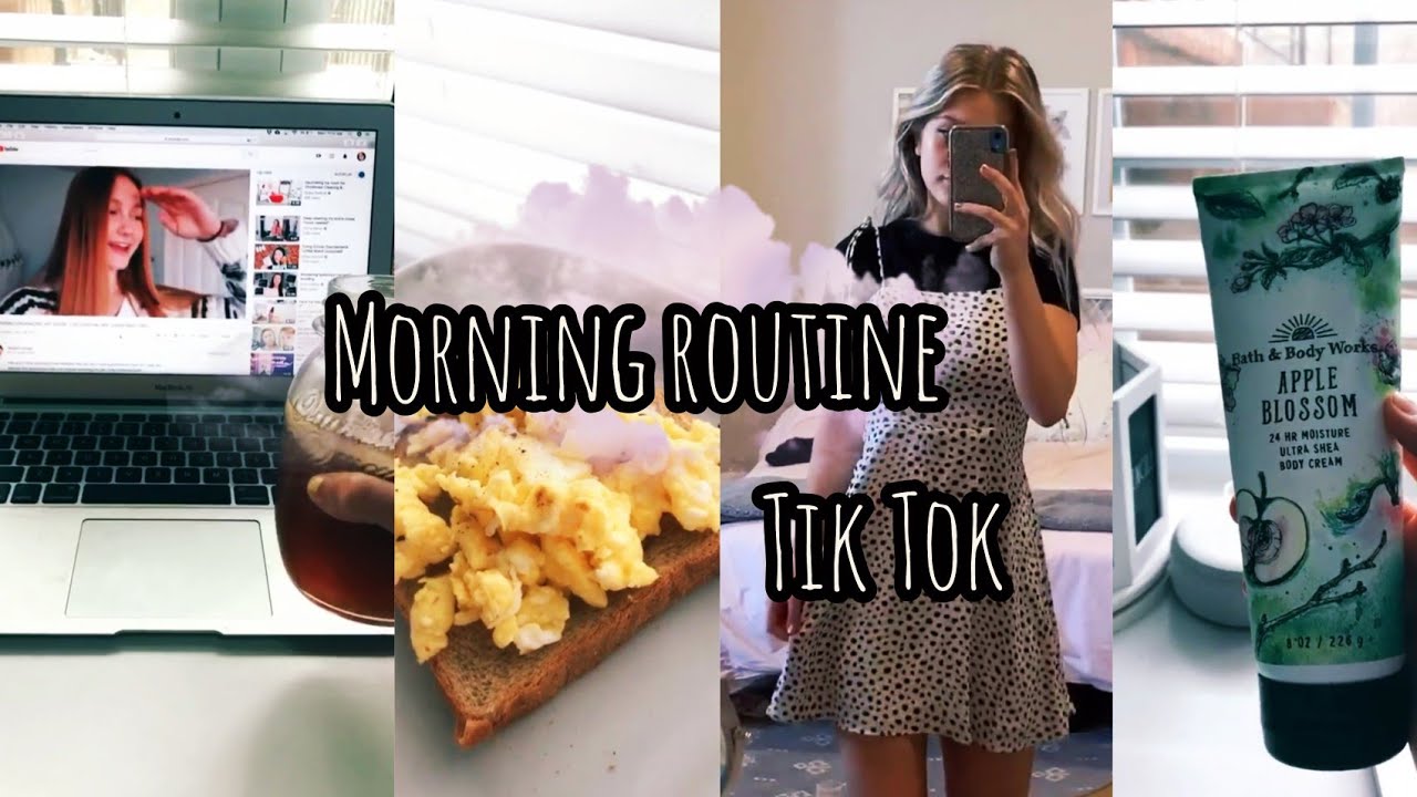 Morning routine tik tok compilation| morning aesthetic 🧡| утренняя ...