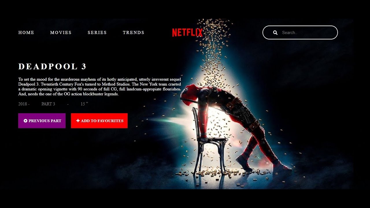 NETFLIX UI-DESIGNED AND DEVELOPED - YouTube