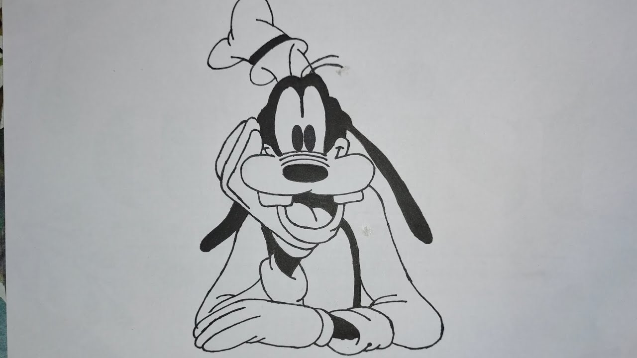 drawing of goofy | goofy easy drawing. - YouTube