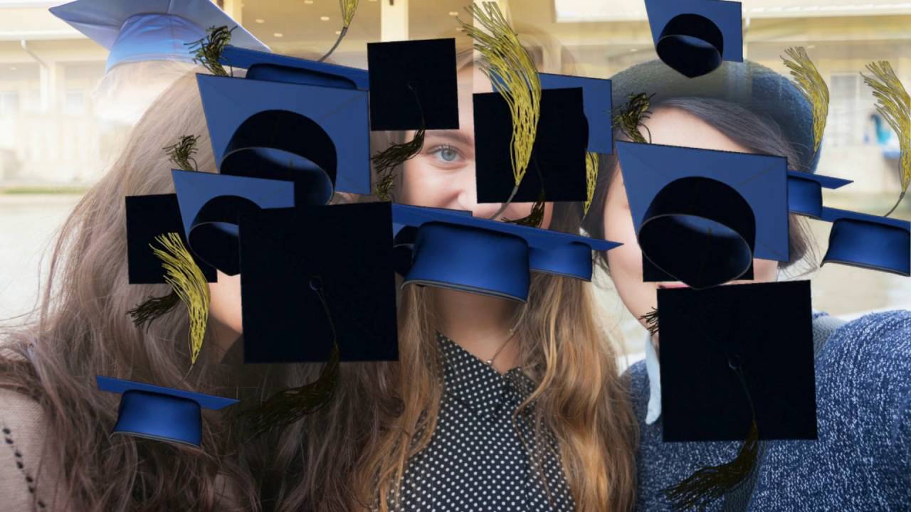Grad Cap Toss Transition Blue - YouTube