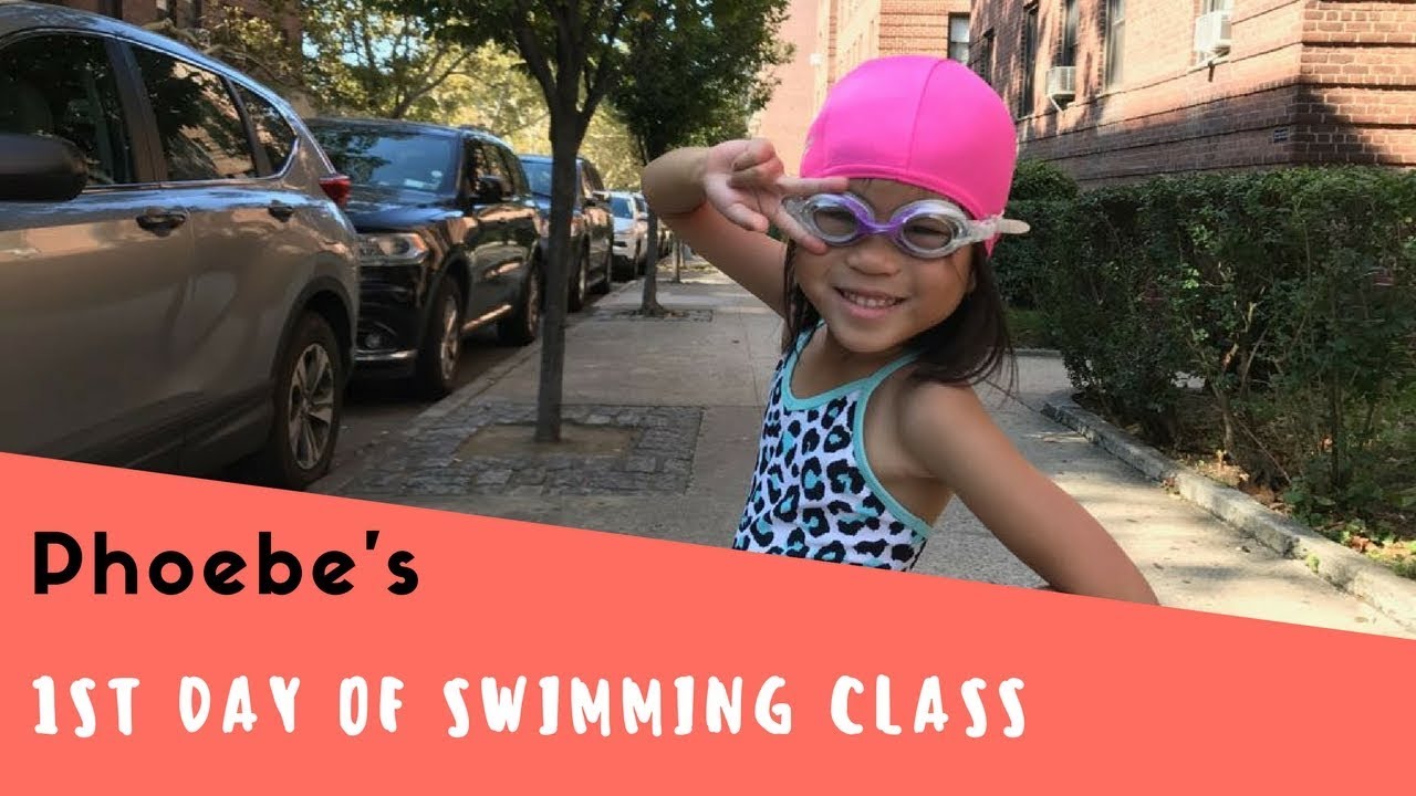 PHOEBE FIRST SWIMMING LESSON *super excited* - YouTube
