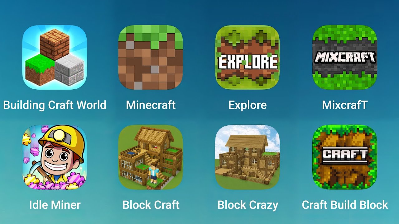 Building Craft World, Minecraft, Explore, Mixcraft, Idle Miner, Build ...