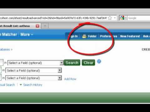 Exporting records from EBSCOhost databases to RefWorks (Creighton University HSL) - YouTube