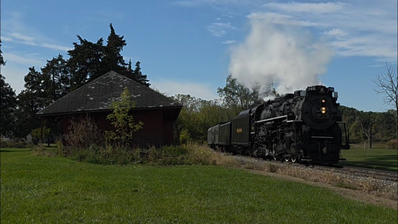 NKP 765 northbound through Montgomery, MI - 10/10/2025 - YouTube