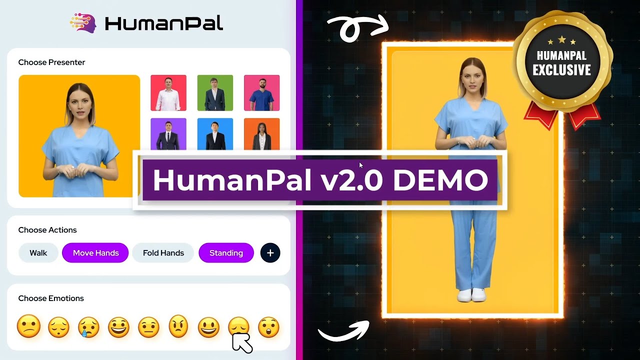 HumanPal 2.0 Demo - Walking, Talking, Multilingual AI Human Video ...
