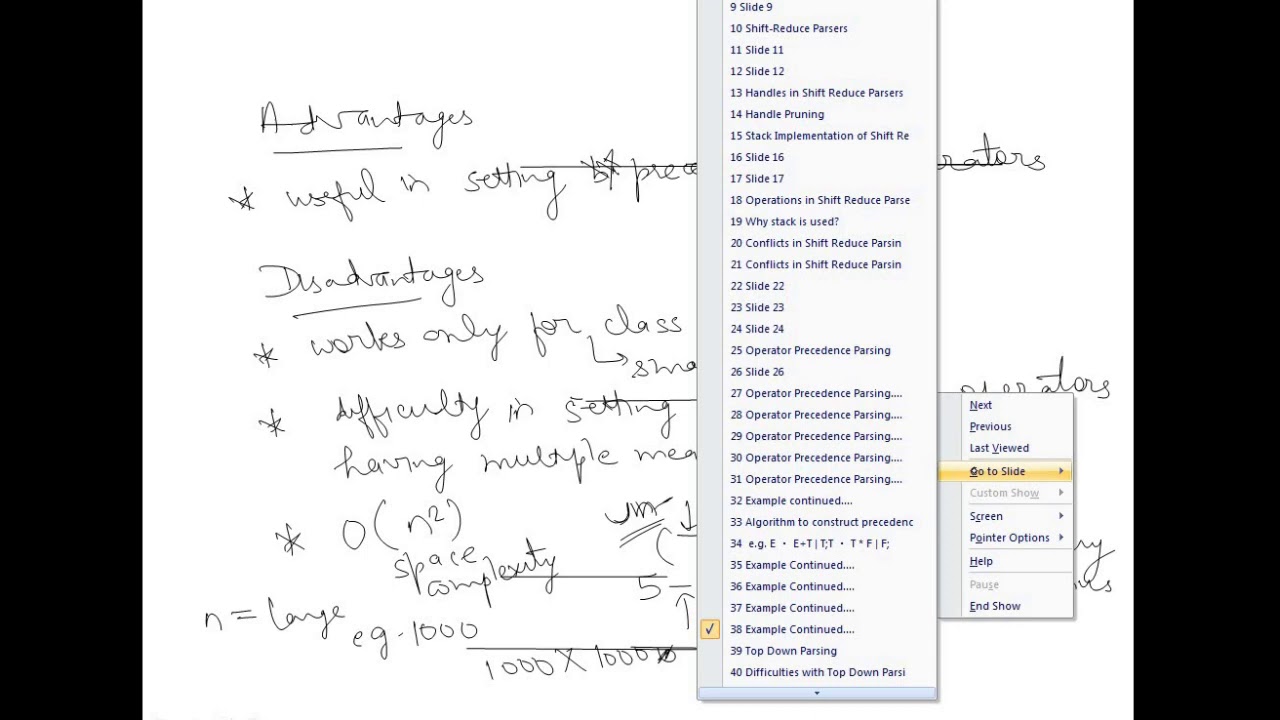 Construction of function table and String parsing in Operator ...
