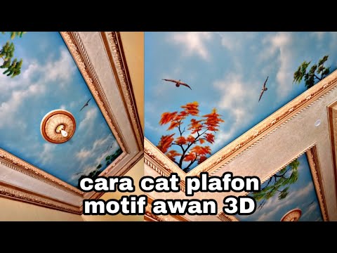 Cara menggambar plafon motif awan 3D - YouTube