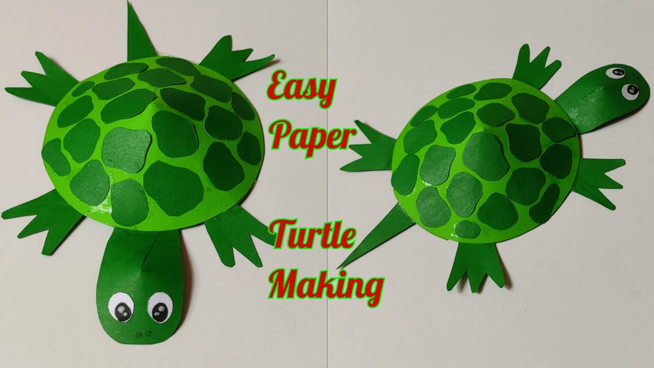 DIY Cute Paper Craft / Paper Turtle/ Craft Activity - YouTube