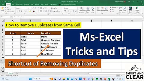 Ms excel Tricks - YouTube