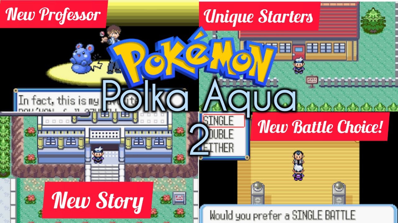 Pokemon Polka Aqua 2(GBA) | Latest Game(English) | Pre-Patched | GBA ...