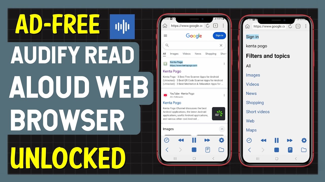 Best Free Audify Read Aloud Web Browser App for Android - YouTube