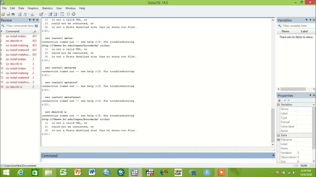 Installing meta programs in Stata 14 Software for meta-analysis #stata #metaprogram # ...