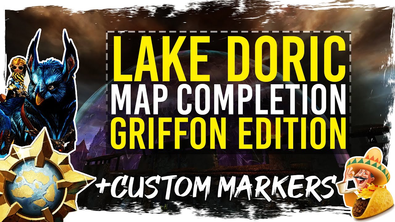 Guild Wars 2 - Lake Doric Map Completion with Custom Markers - YouTube