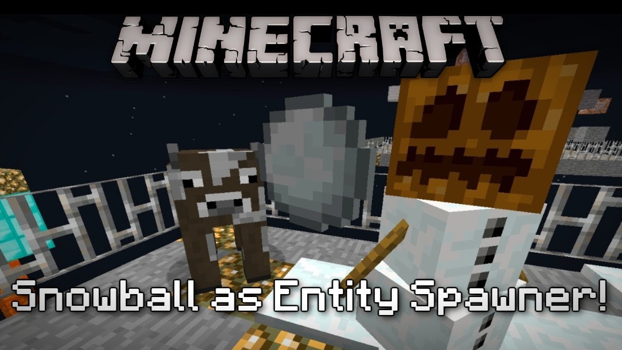 Minecraft: Snowball that spawns entities! - YouTube