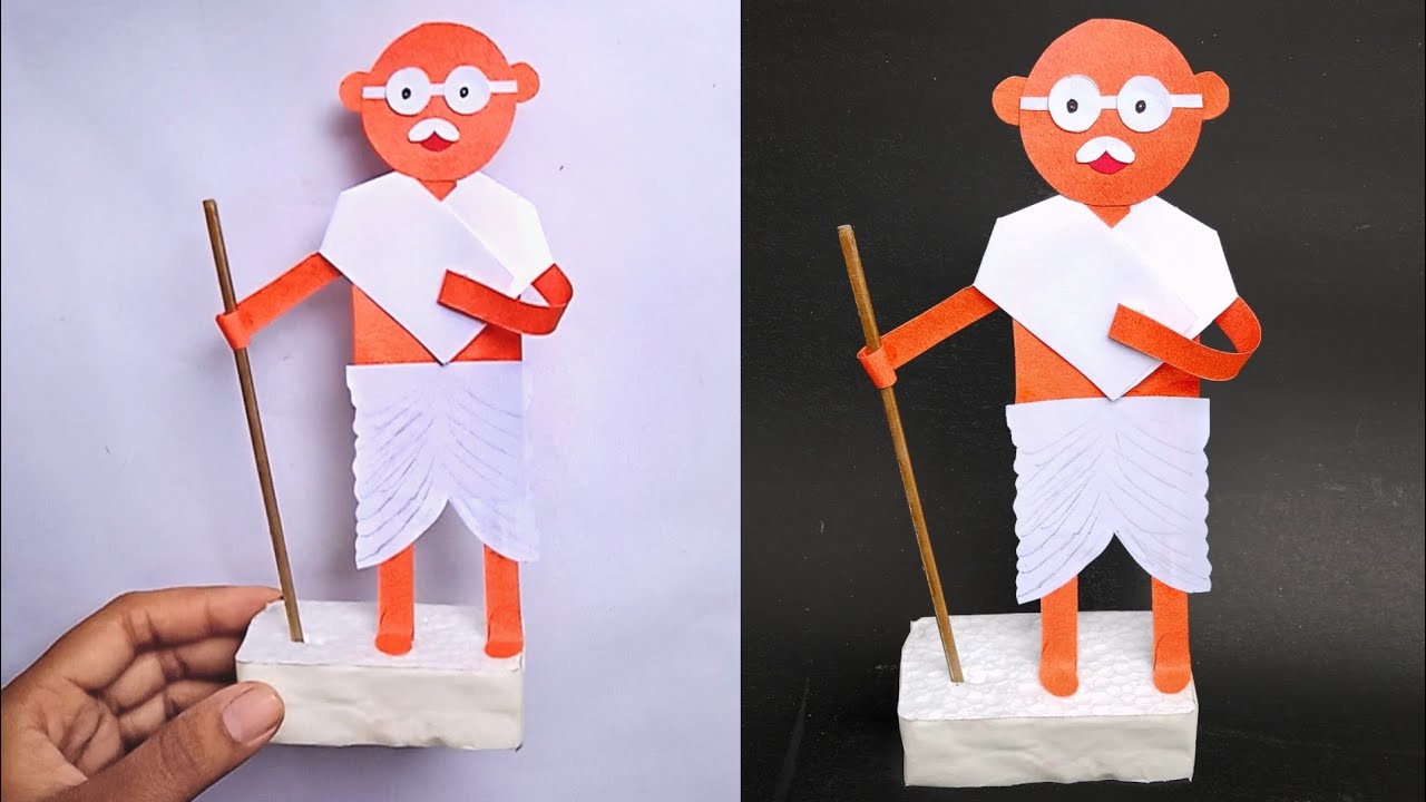 Gandhi Jayanti craft ideas | Gandhi Jayanti Paper Craft | 2 October ...