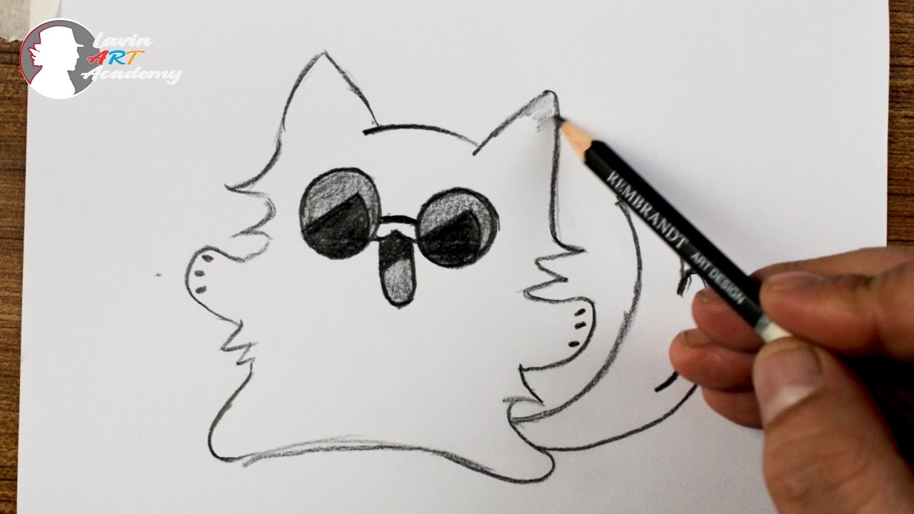 How to Draw Cute Gojo Cat | Jujutsu Kaisen - YouTube