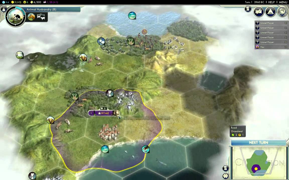 Let's Play Civilization 5 - Rome pt. 1 - YouTube
