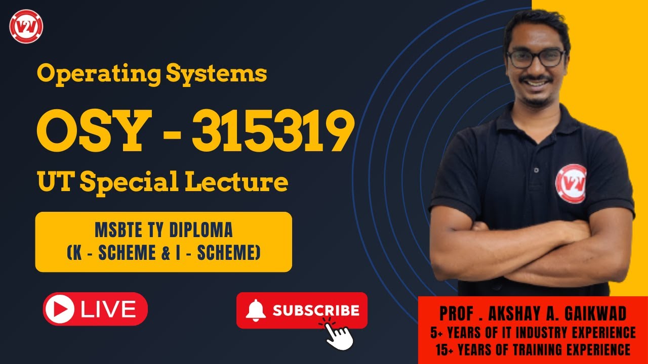 UT Special | OSY - Operating Systems | TY DIPLOMA - CO/IF/AIML BRANCH | K-Scheme & I-Scheme 💻🚀 ...