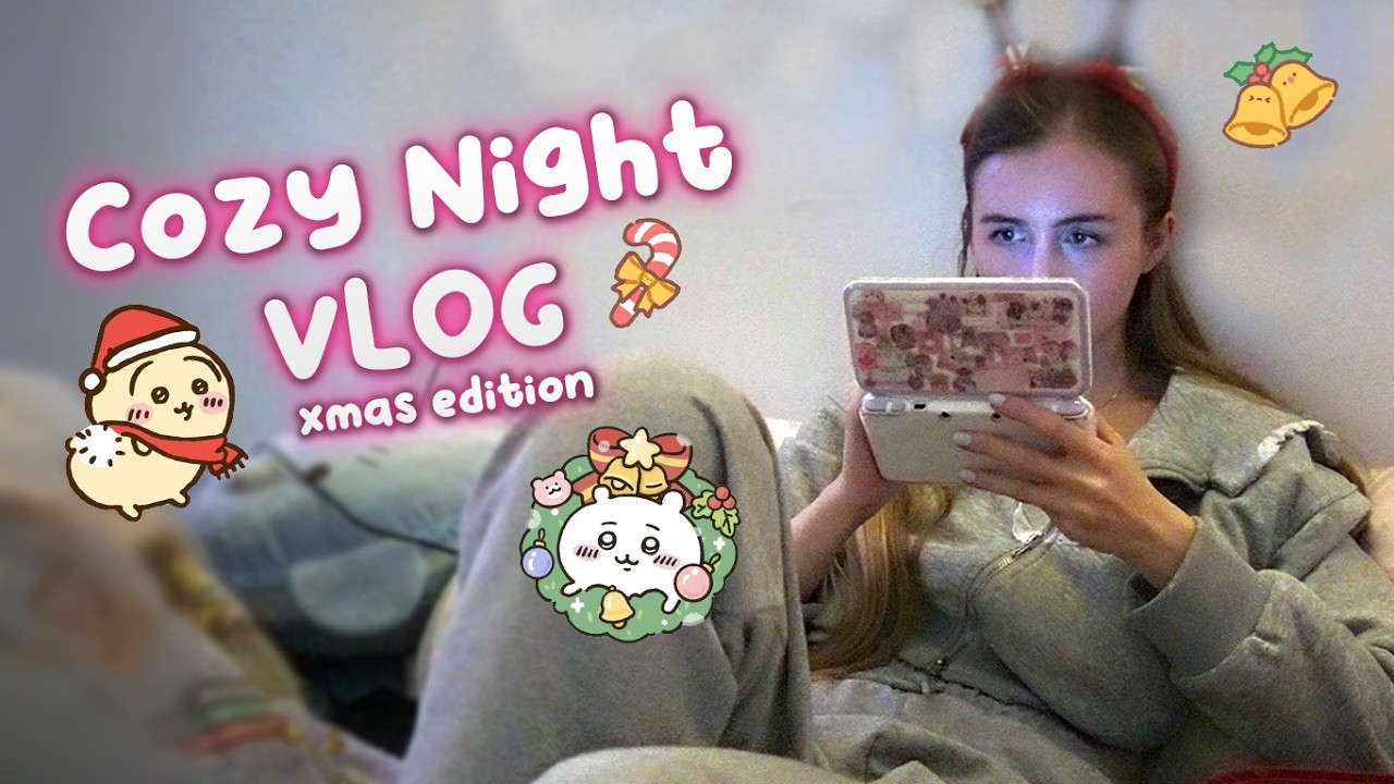 Cozy Night Vlog Xmas Edition 🧸ྀི ˚🎄 ˖ 3DS, Gaming, Baking & More~ - YouTube