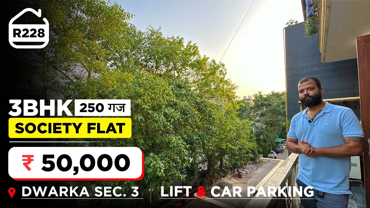 3 BHK DDA Society Flat In Dwarka Sector 3 with Lift and Car Parking ...