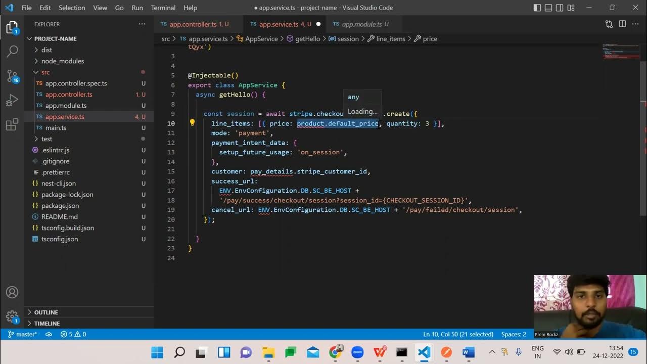 Stripe Payment Integration Nestjs Youtube