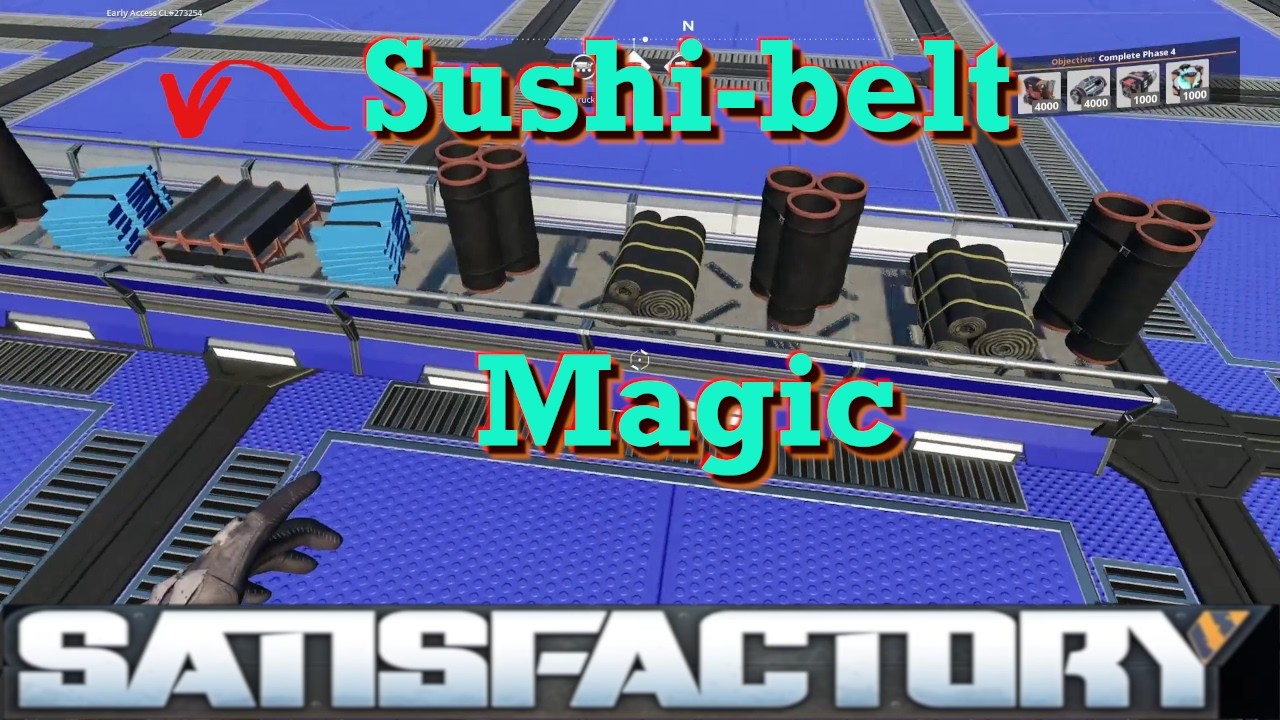 Using smart splitter for sushi belts in Satisfactory | tutorial - YouTube