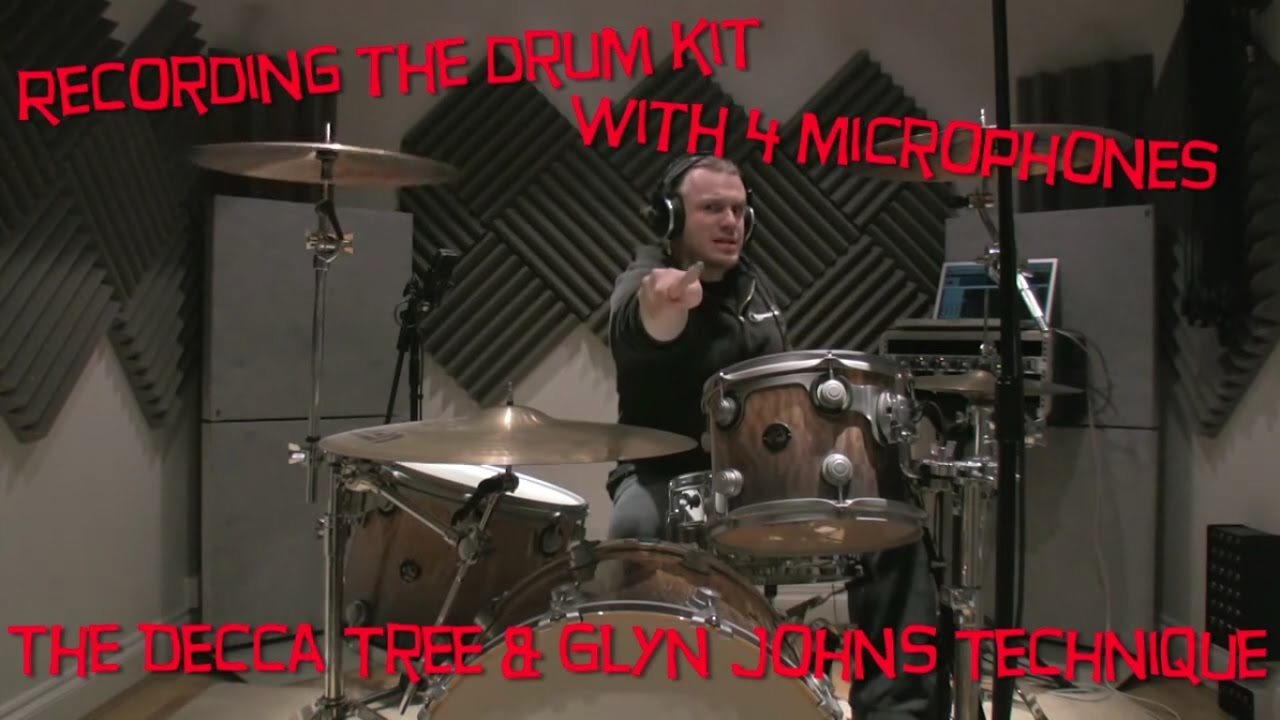 如何用3到4支麥克風錄鼓（AKA The Decca Tree & Glyn Johns technique） - YouTube