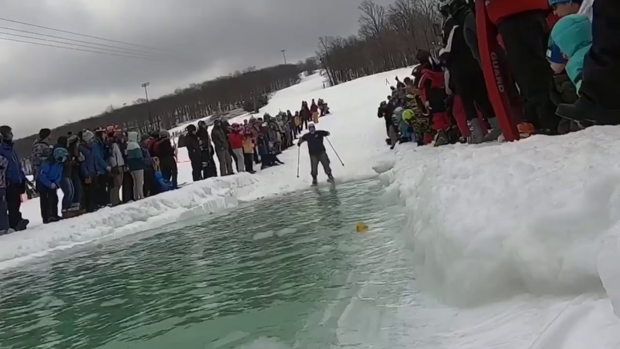 2019 montage mountain pond skimming fail - YouTube