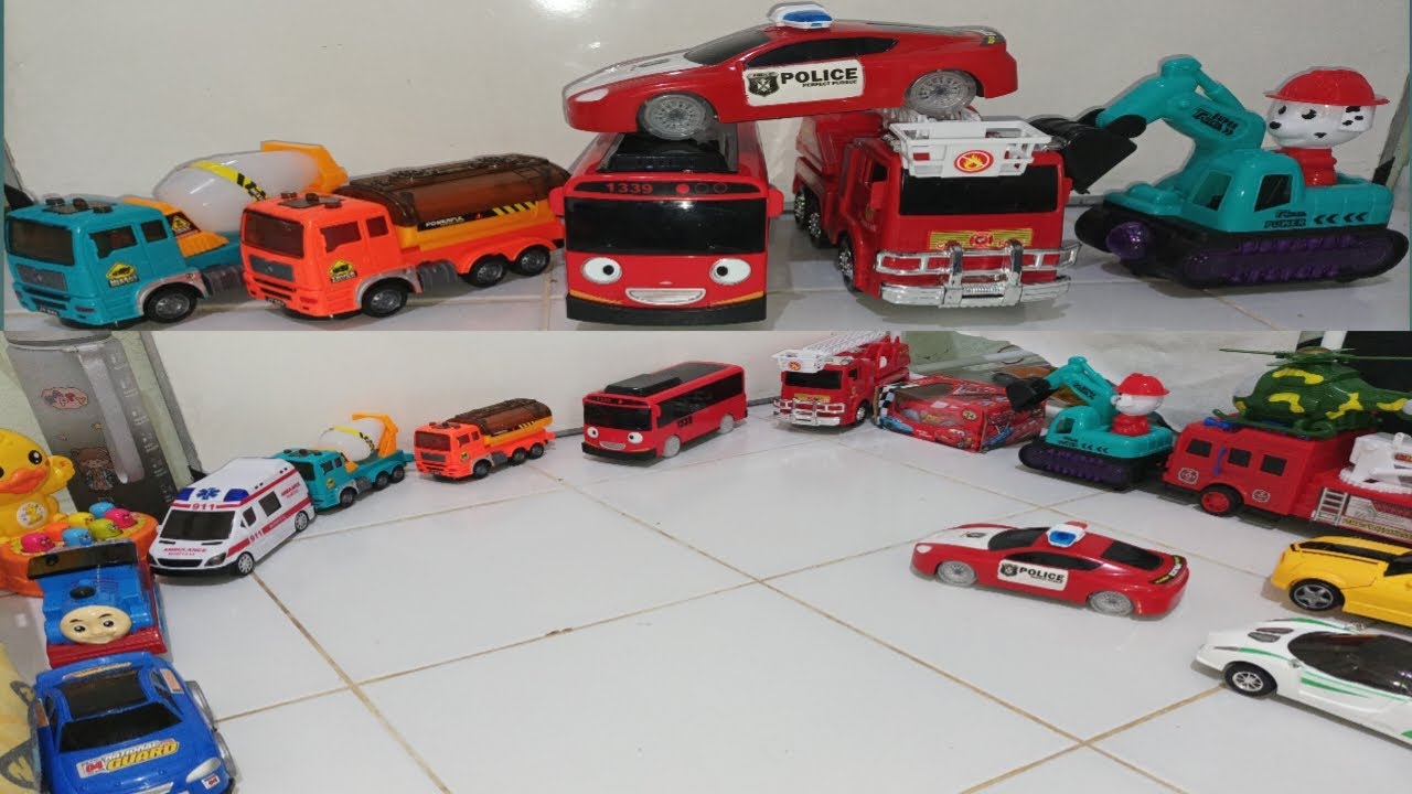 MOBIL MOBILAN PAKAI BATERAI, Truck, Tayo, Polisi, Ambulance. Dll - YouTube