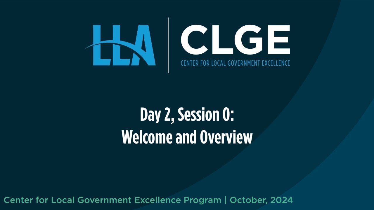 CLGE Day 2: Welcome & Overview - YouTube