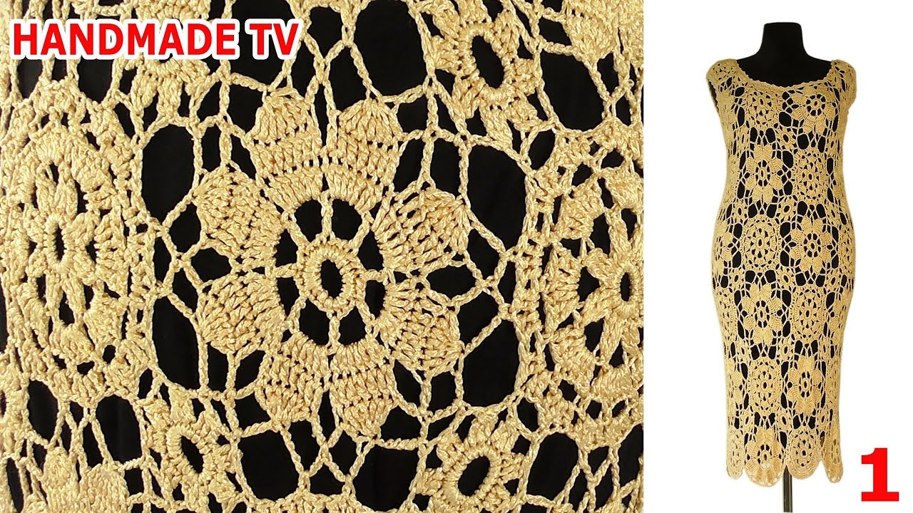ПЛАТЬЕ КРЮЧКОМ часть 1 CROCHET DRESS TUTORIAL part 1 - YouTube