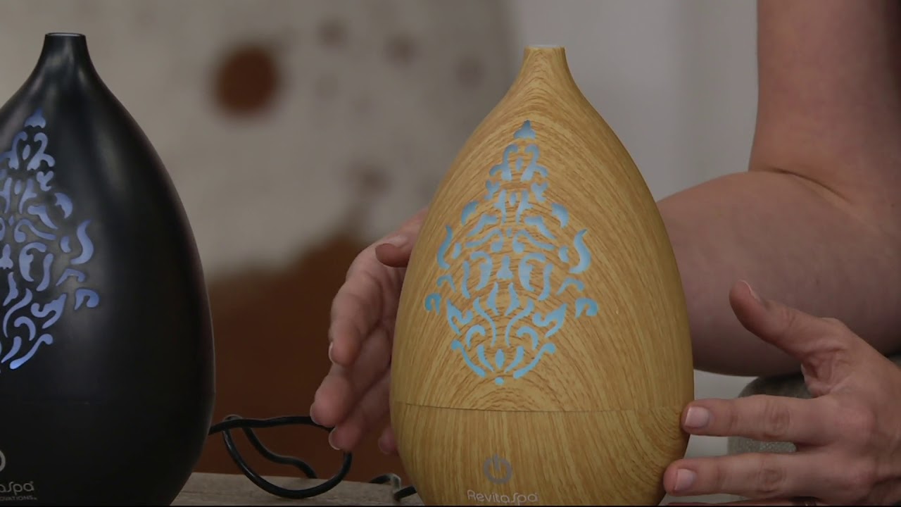 RevitaSpa Color Changing 7 Color LED Aroma Diffuser w/ Auto Shutoff on ...
