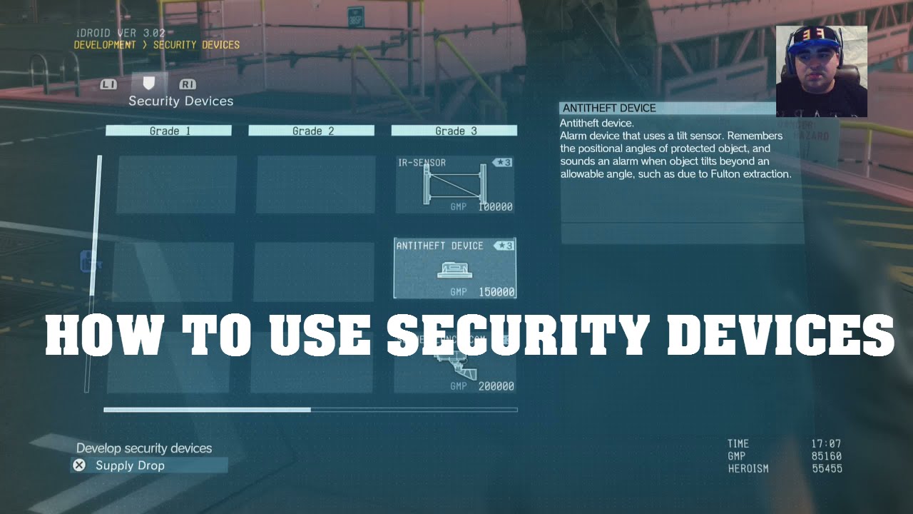 METAL GEAR SOLID 5 HOW TO USE SECURITY DEVICES - YouTube