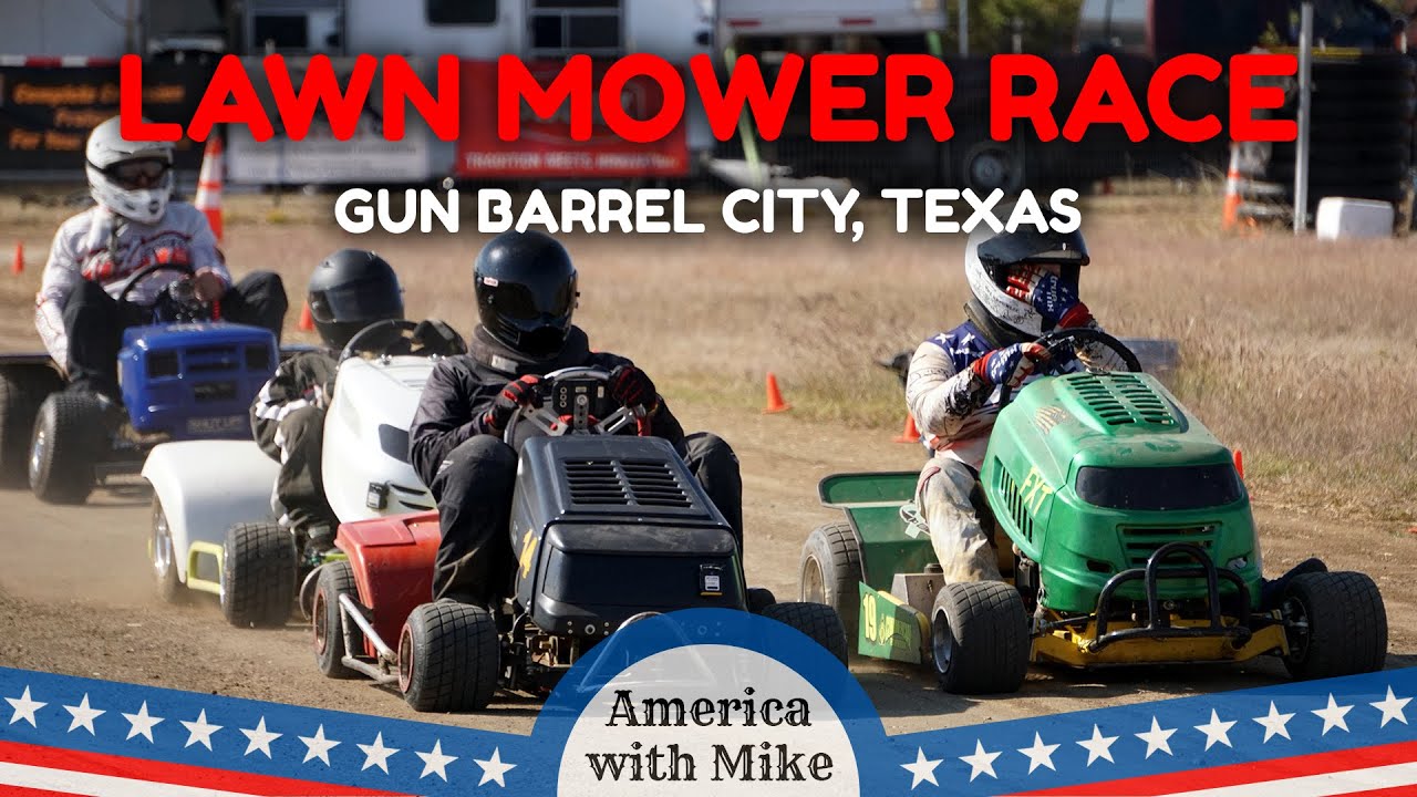 Lawn Mower Races in Gun Barrel City, Texas - YouTube
