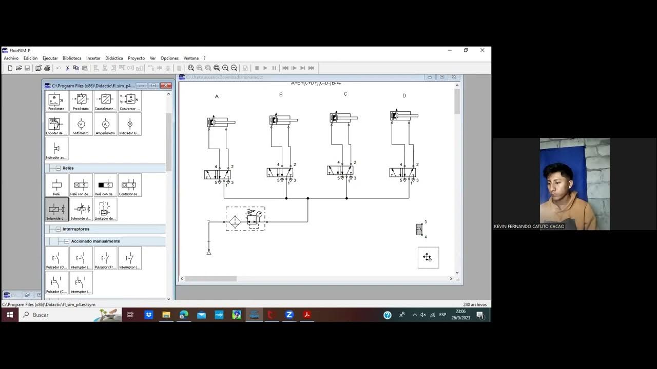 Circuito Elaborado en FluidSim - YouTube