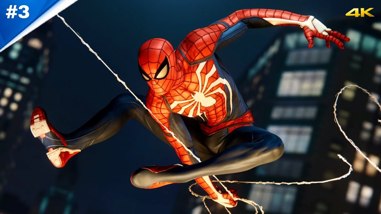 spider man ps4 gameplay part 3 ( PS4 PRO ) | Marvle spider man - 4k ...