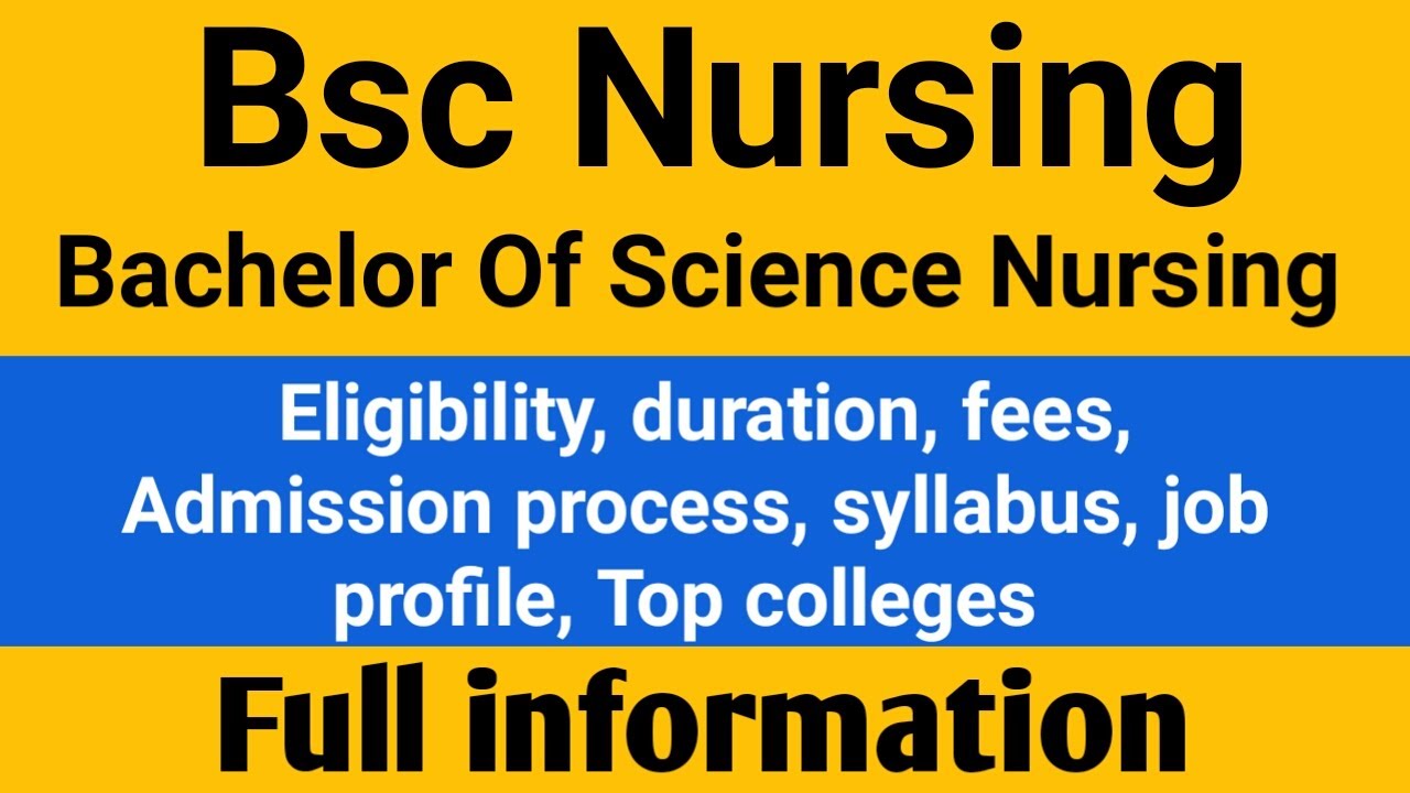 Bsc nursing course kya hai full details in Hindi | bsc nursing fees ...