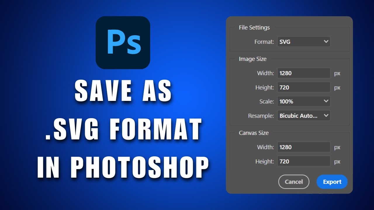 How to Convert or Save Files as SVG Format in Photoshop 2026 - YouTube