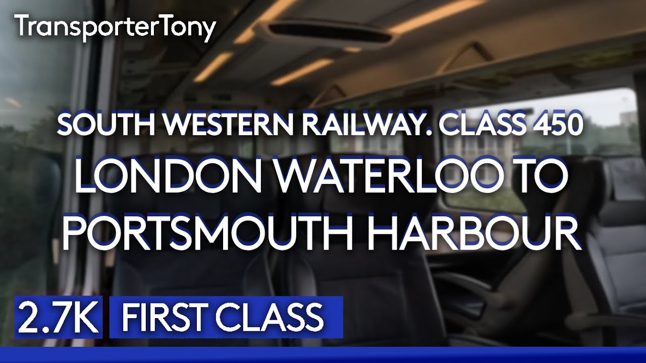 SWR Class 444 full journey from London Waterloo to Portsmouth Harbour ...