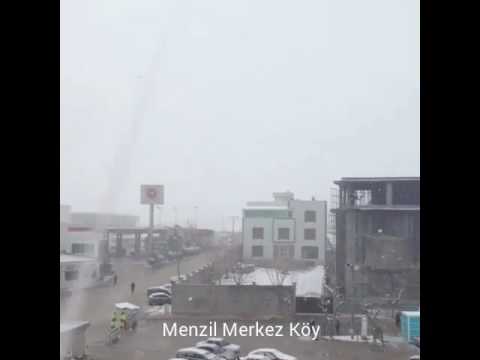Menzil Köy ' de ilk kar yağışı 2017