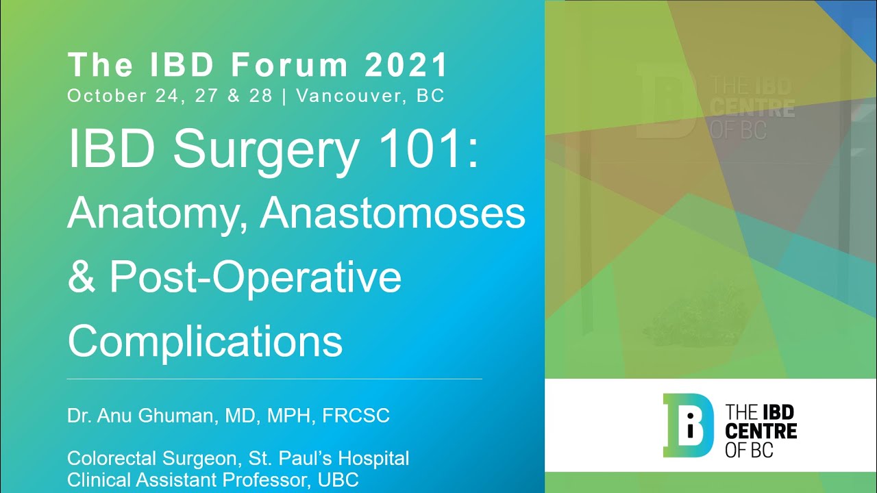 IBD Surgery, Anatomy, Anastomoses and Post Operative complications - Dr ...