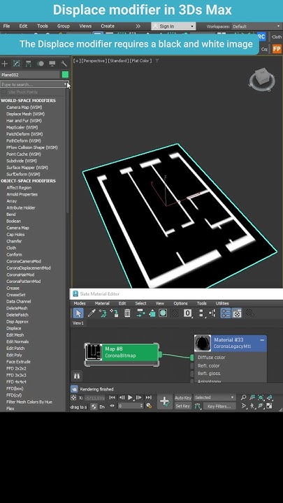 Quick 3D Wall Modeling with Displace Modifier in 3ds Max #shorts #3dsmax #displace - YouTube